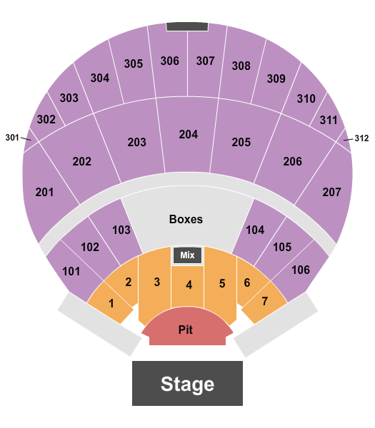 Birmingham Amphitheater Seating Chart & Seat Map