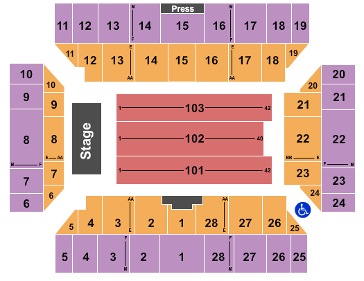 Visions Veterans Memorial Arena Tickets & Seating Chart - Event Tickets ...