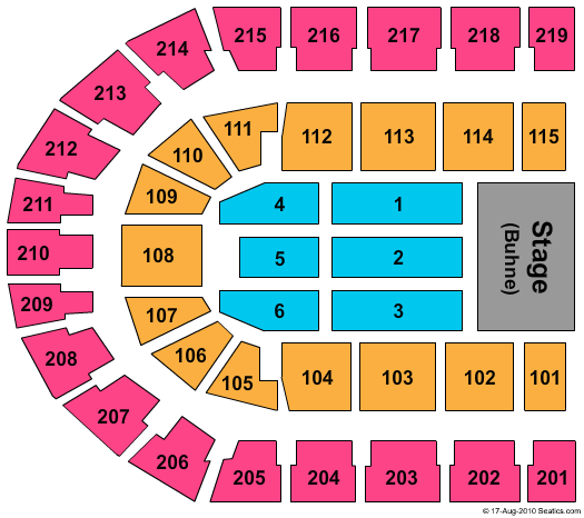 Rudolf Weber-Arena Seating Chart | Star Tickets