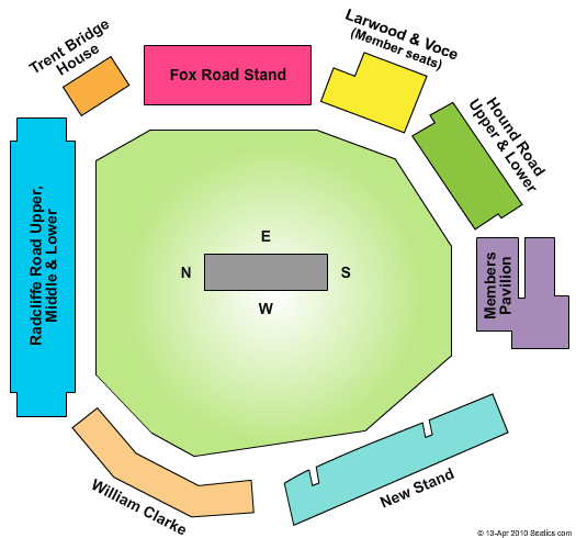 Trent Bridge Seating Chart For All Events