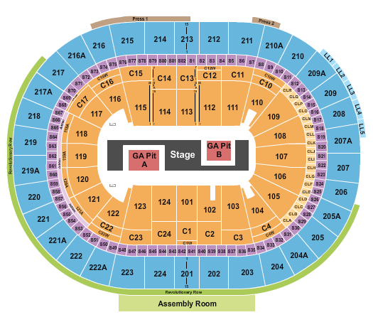 TWICE at Xfinity Mobile Arena Seating Chart | Close Seats