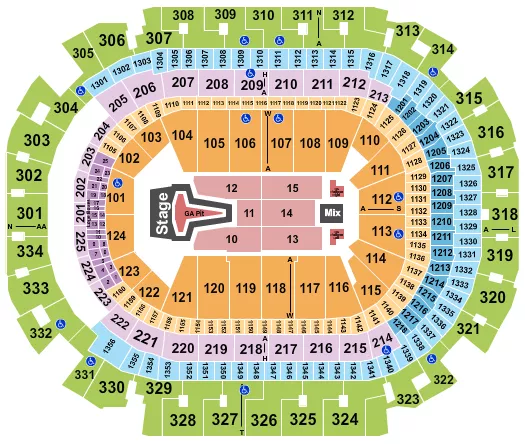 American Airlines Center Concert Seating Chart American Airlines Arena