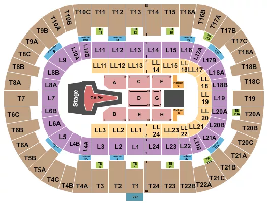 Pachanga Theater Seating Chart Pechanga Arena, Section L13, Row 9,