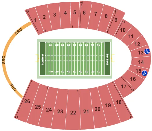 Sun Bowl Stadium Tickets & Seating Chart - ETC