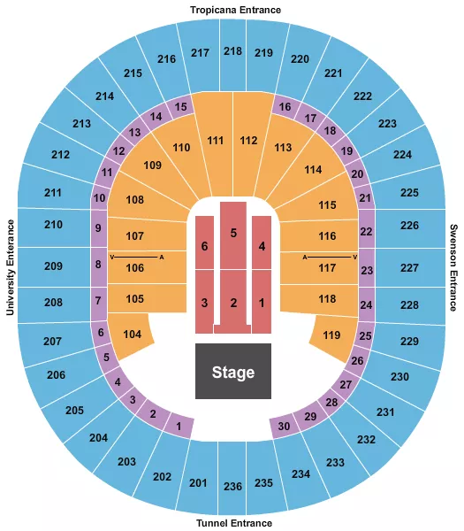 Thomas & Mack Center Events, Tickets, and Seating Charts
